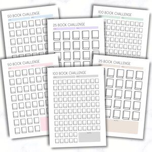 Colorful Book Challenge Printable: Reading Tracker (digital Download ...