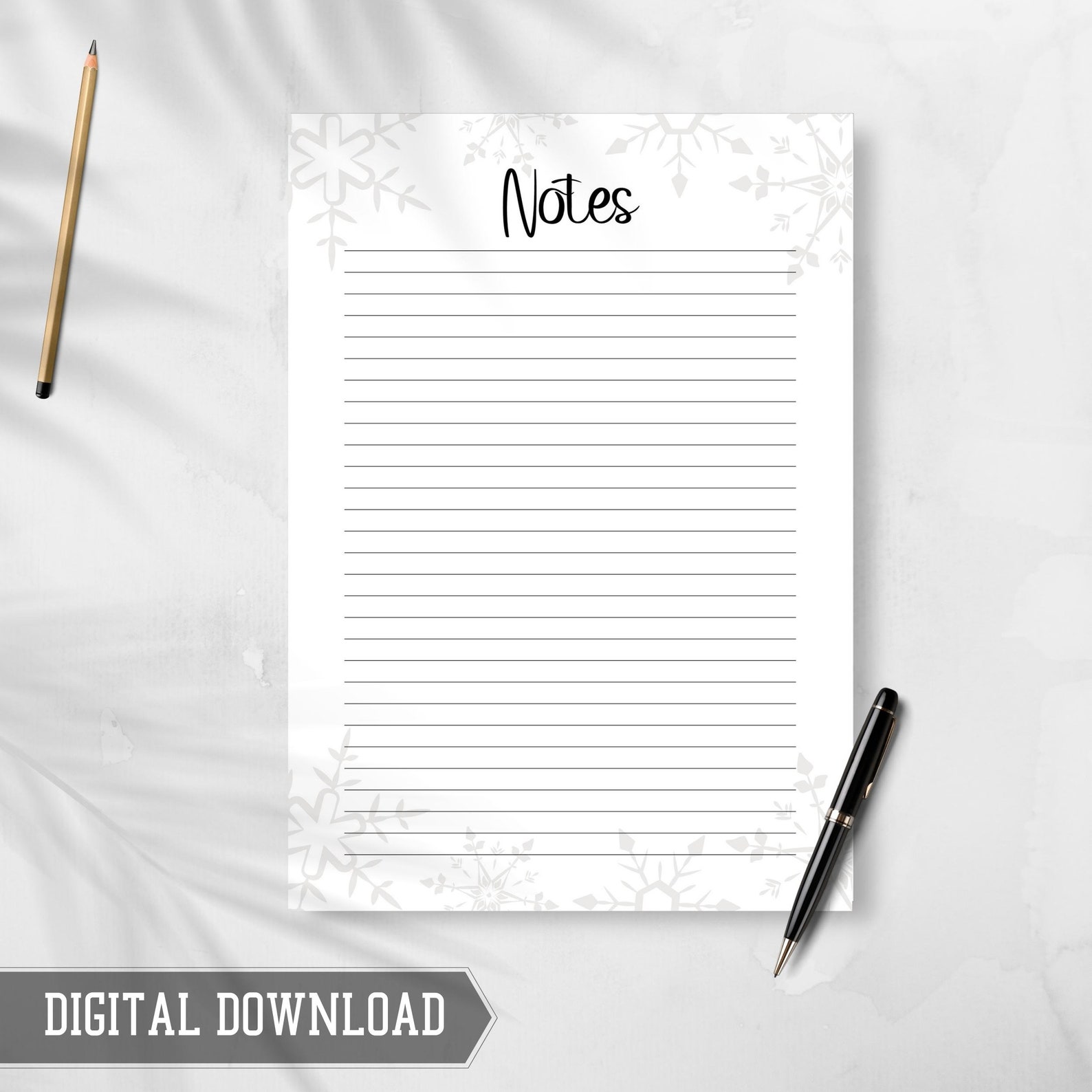 Christmas Notes Page Printable Colorful Notes Pages Instant - Etsy