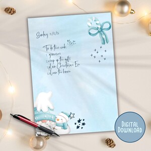Printable Winter Stationery, Winter Writing Paper, Watercolor Winter ...