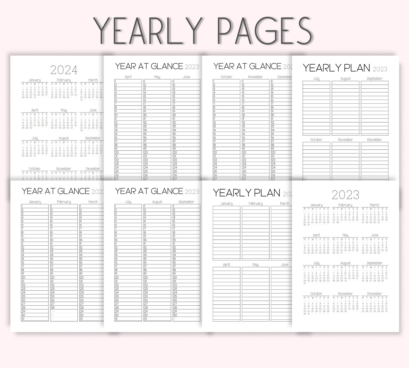 2023 Planner Printable Daily Planner Weekly Planner Monthly - Etsy