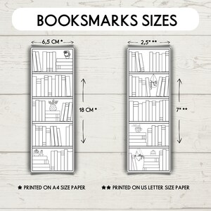Printable Bookshelf Bookmarks: Reading Tracker, Coloring Template (PDF ...