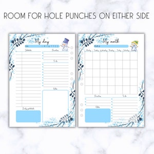 Winter Planner Bundle: Daily, Weekly, Monthly (A4, A5, Letter, 7x9.25 ...