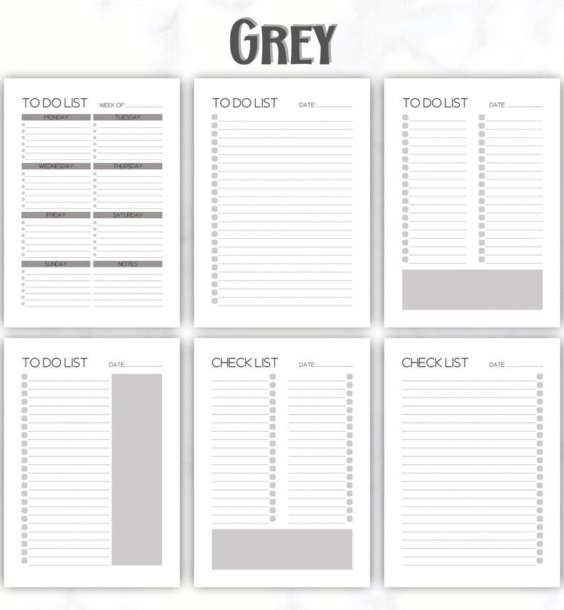 To Do List Printable Check List Template A4 A5 Letter Half - Etsy