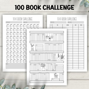 Book Challenge Printable: Reading Tracker, Coloring Bookshelf (PDF) - Etsy