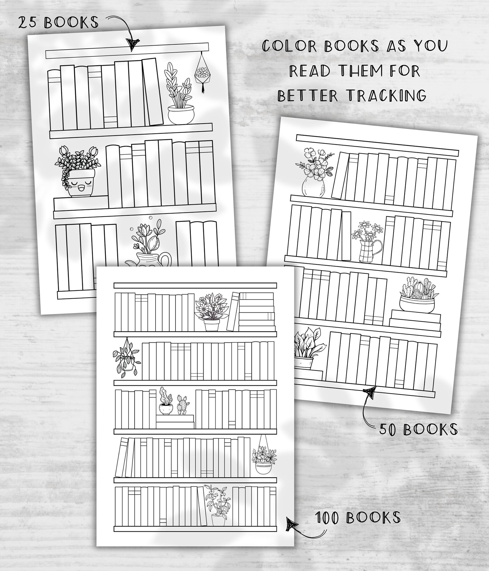 Printable Reading Journal Bundle: Book Review, Tracker, Bookshelves ...