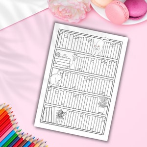 Cat Theme Reading Log: 100 Books Tracker (printable PDF) - Etsy