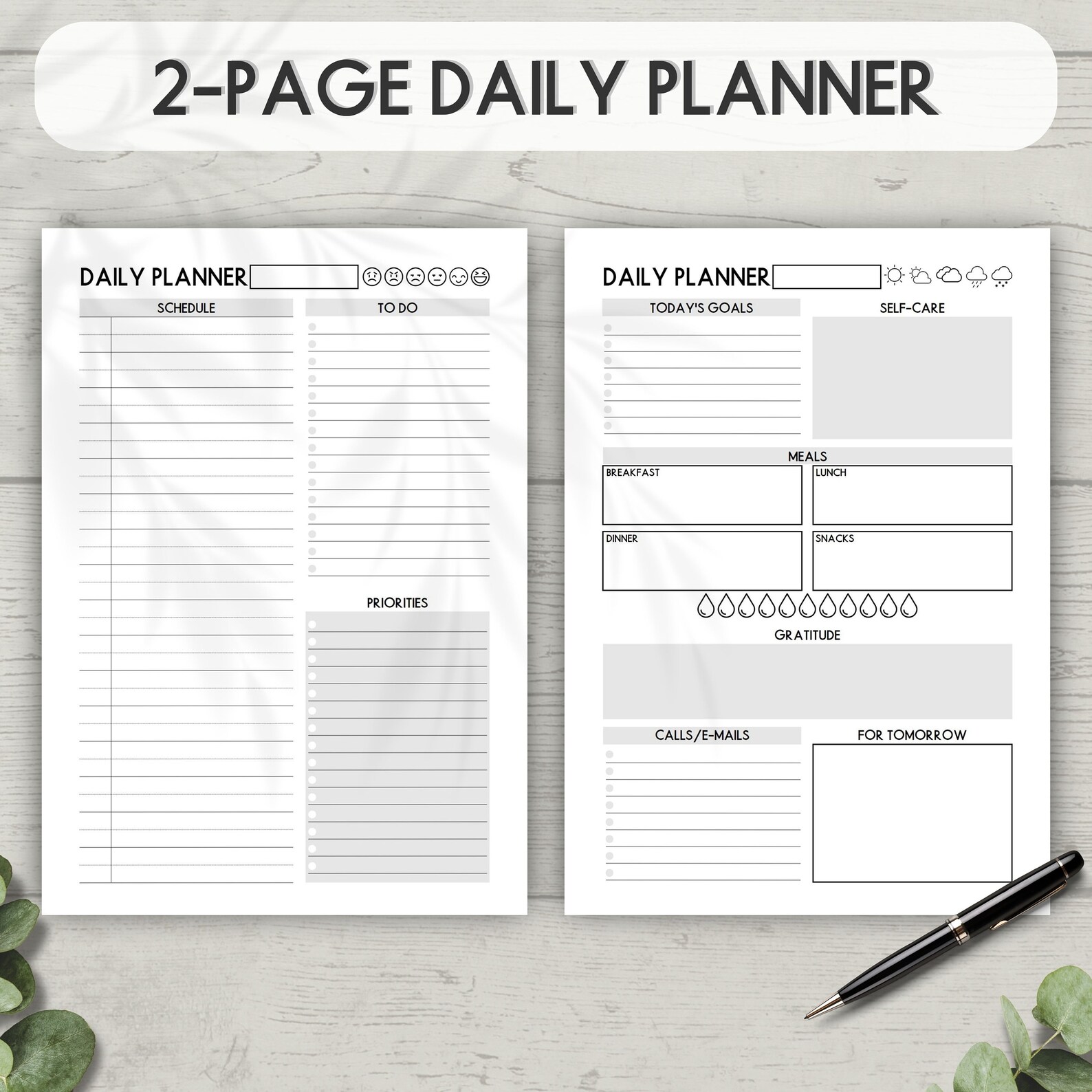 Planner Bundle Printable Daily Planner Weekly Planner - Etsy