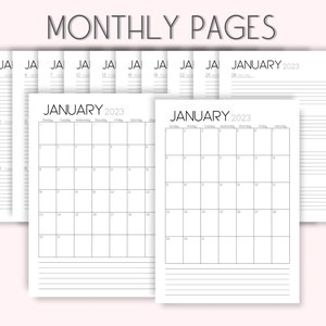 2023 Planner Printable Daily Planner Weekly Planner Monthly - Etsy