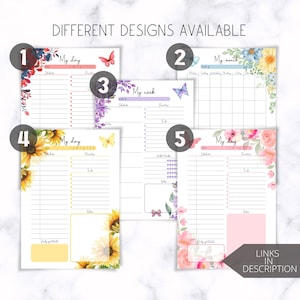 Printable Planner Bundle, Greenery Themed Planner Printable, Daily Plan ...