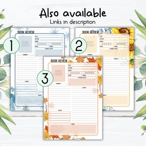 Printable Book Review Template, Spring Reading Tracker, Printable ...