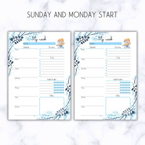 Winter Planner Bundle: Daily, Weekly, Monthly (A4, A5, Letter, 7x9.25 ...
