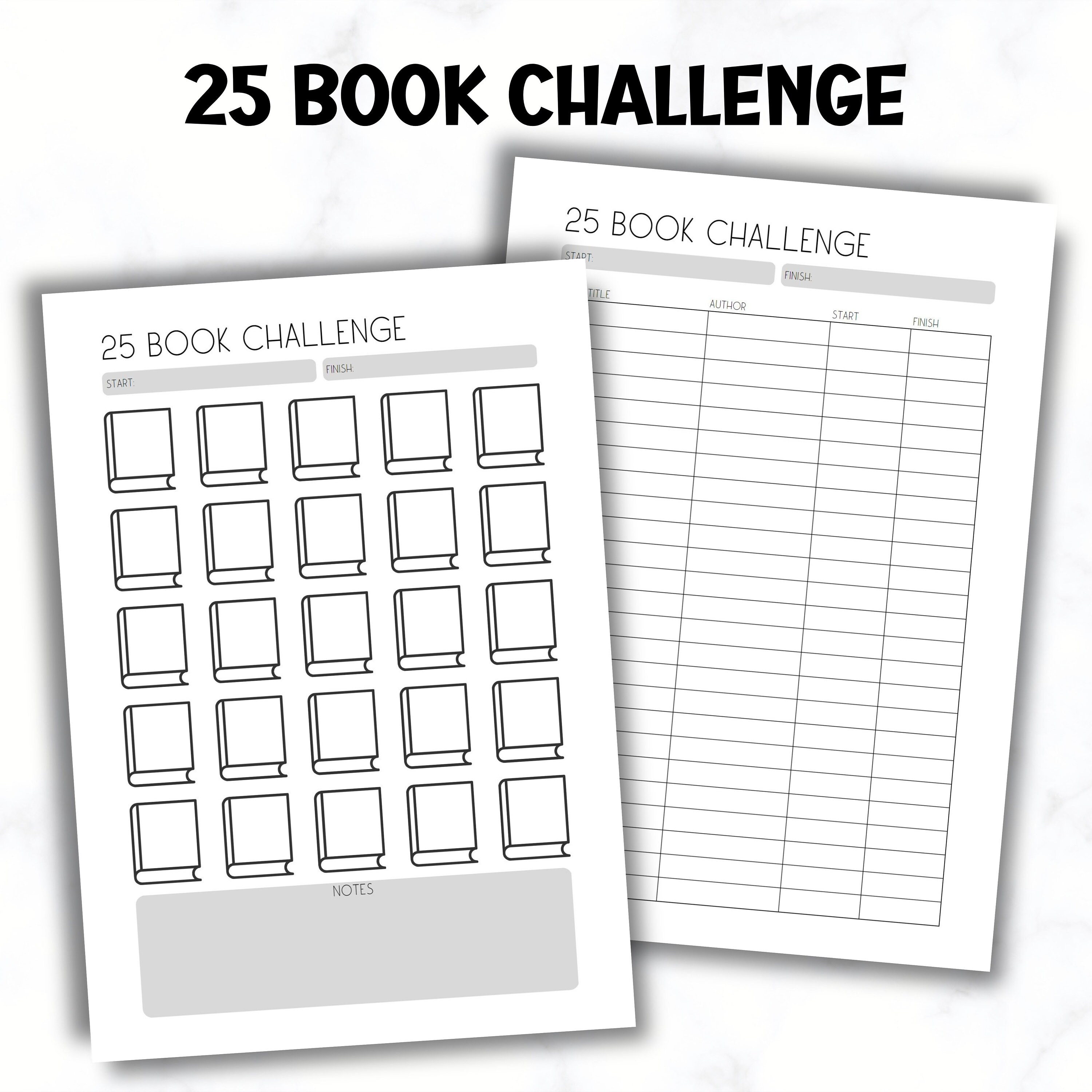 Colorful Book Challenge Printable: Reading Tracker (digital Download ...