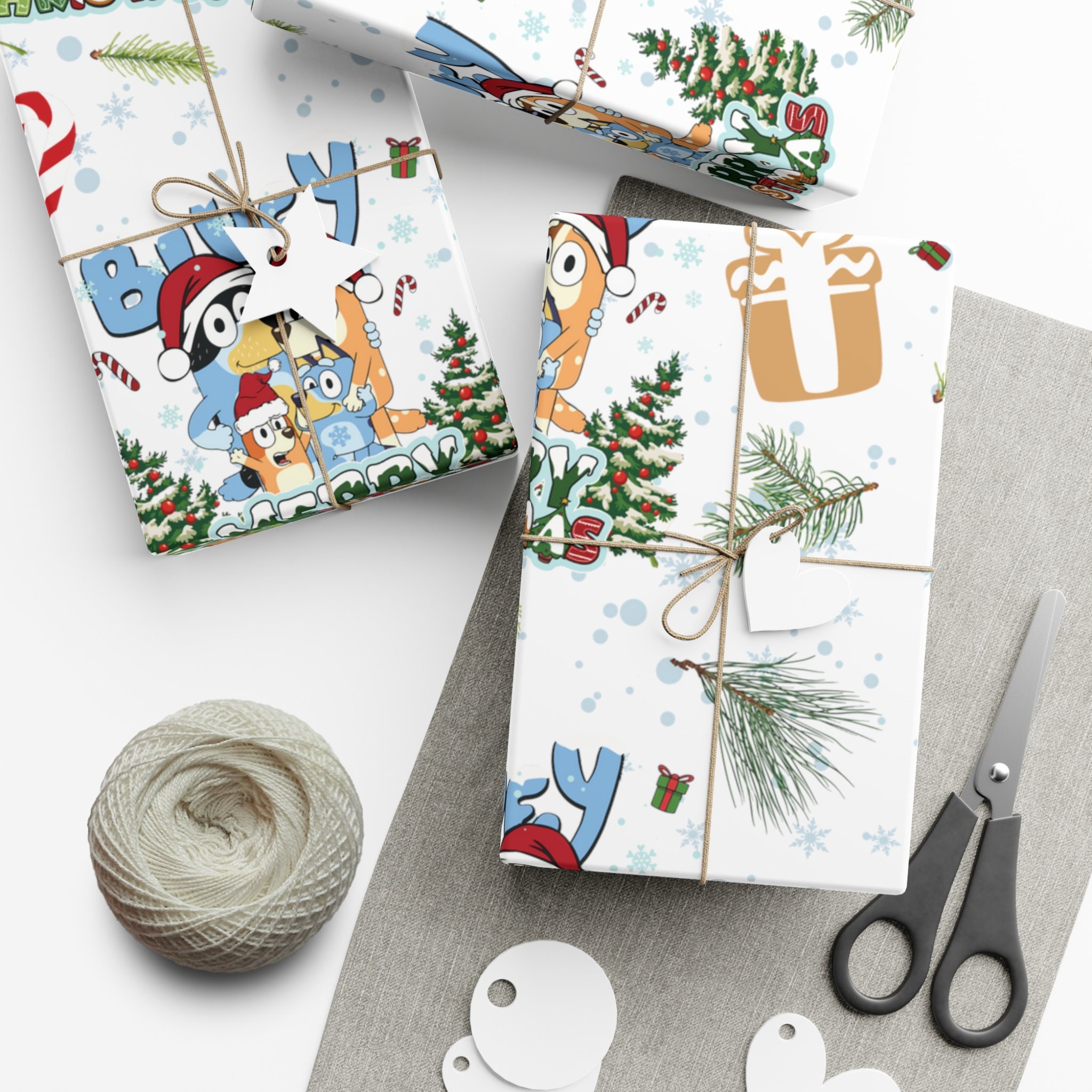 Bluey Christmas Gift Wrap Papers, Bluey Wrapping Paper, Bluey Gift Wrap ...
