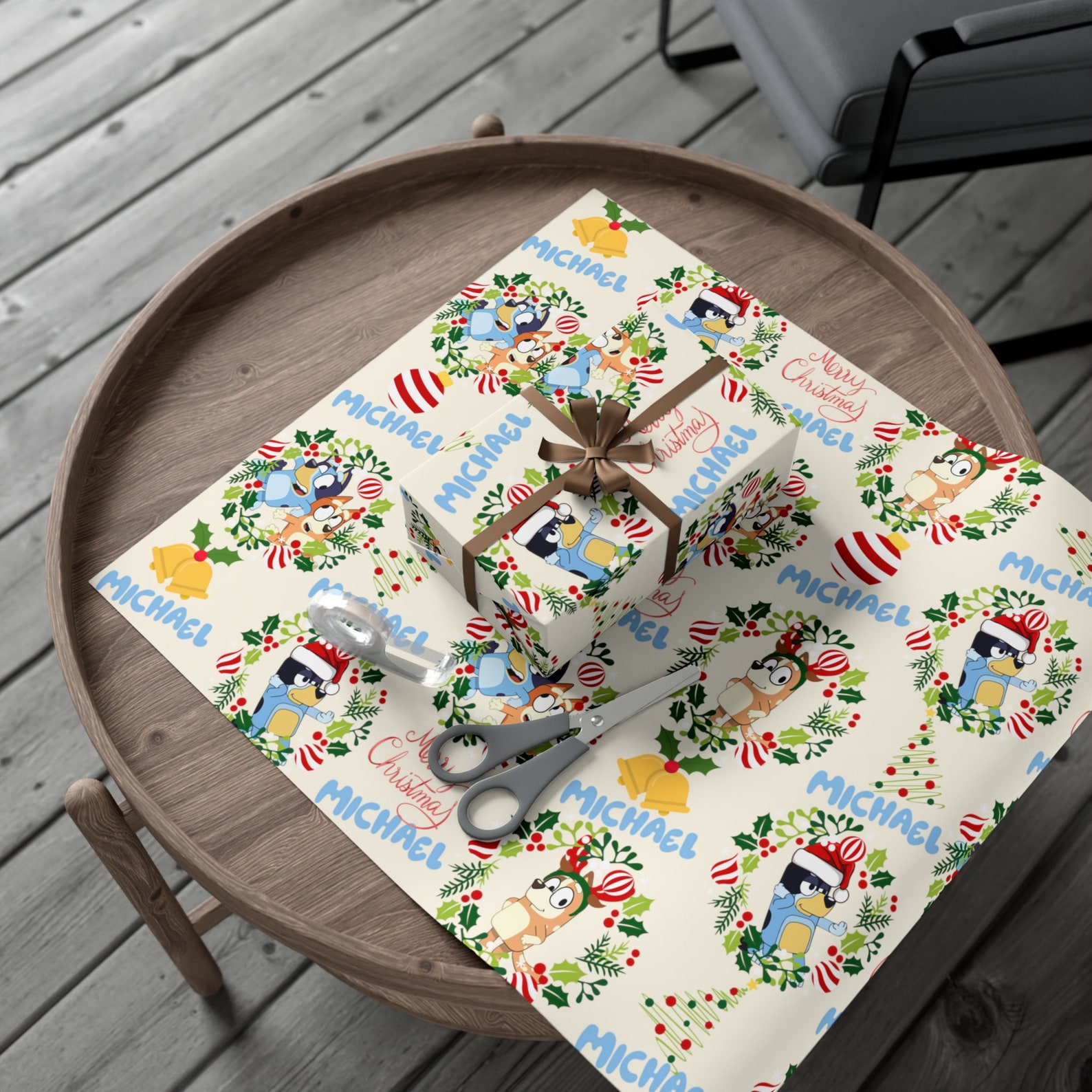 Bluey Christmas Gift Wrap Papers, Bluey Wrapping Paper, Bluey Gift Wrap ...