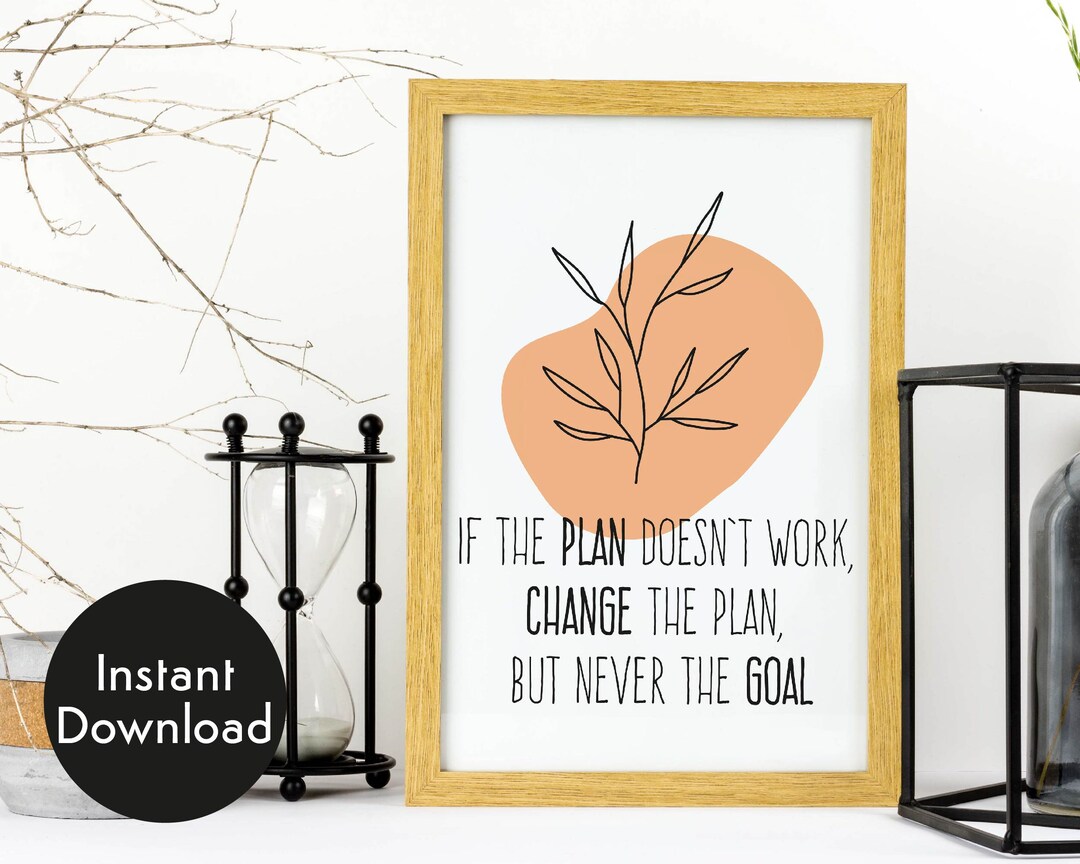 Botanical Poster With Quotes Instant Download Botany Print With ...