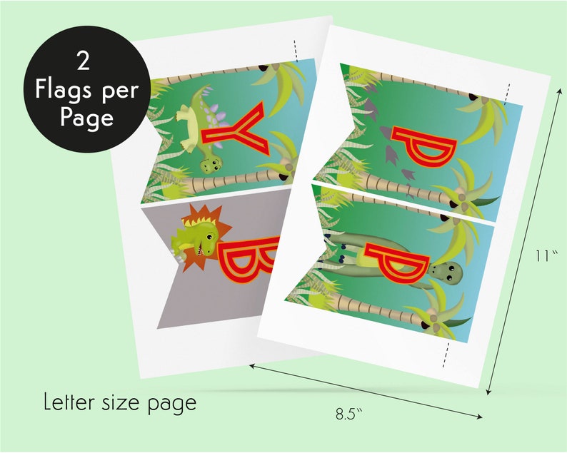 Editable Dinosaurs Birthday Banner Digital Download - Etsy