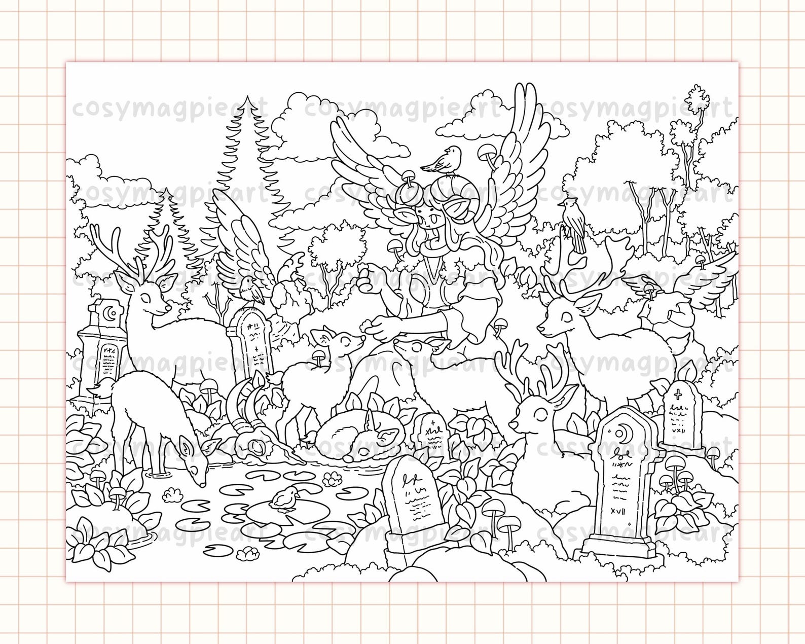 Storybook Coloring Pages, Story Illustration Coloring Book, Magical ...