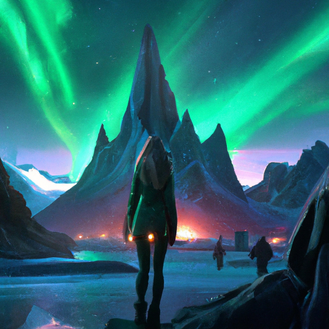 Printable Wall Art Northern Lights Digital Art. 600 X 600 DPI 20 ...