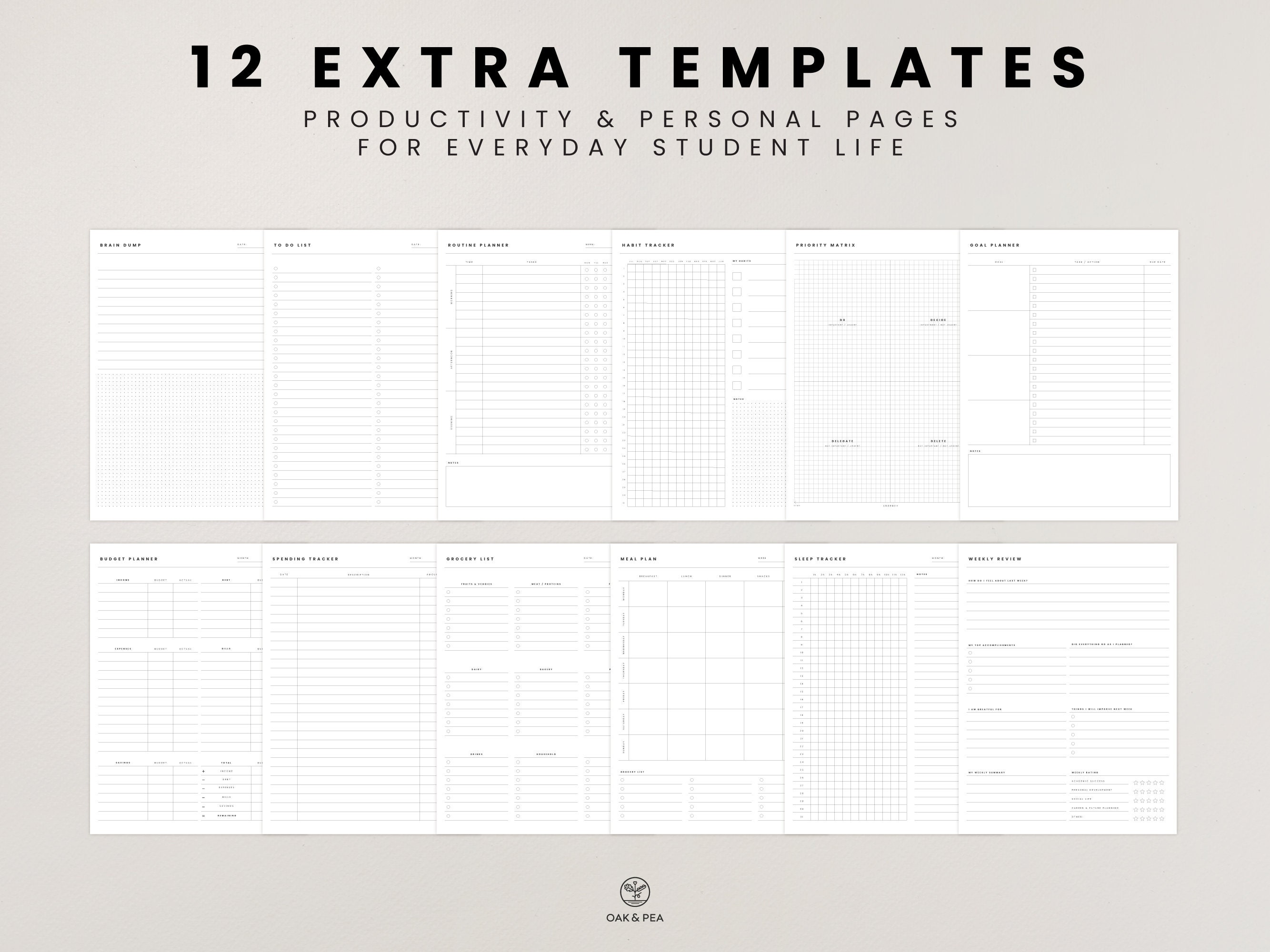 Digital Academic Planner 2023-24 Student Planner College Planner for ...