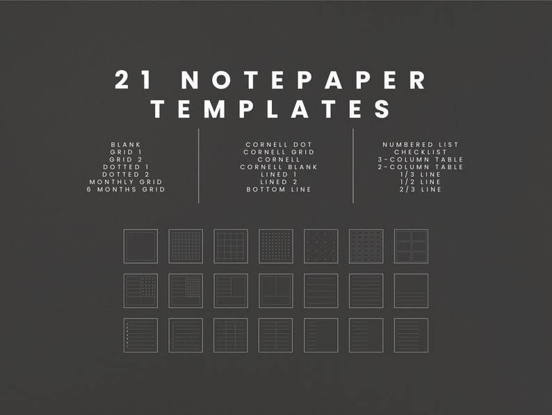 Dark Digital Notebook Minimalistic Dark Mode Digital Notebook - Etsy