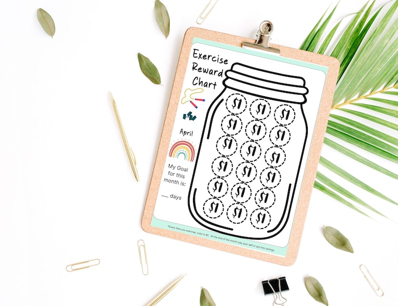 Exercise Reward Jar Tracker - Etsy