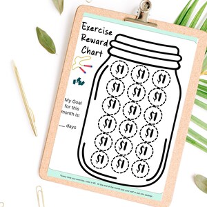Exercise Reward Jar Tracker - Etsy