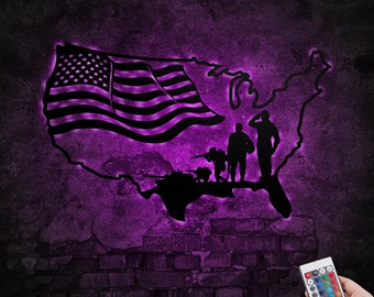 Veteran Neon Sign - Etsy