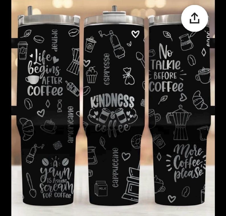 40 Oz Stanley Laser Engraved Coffee Lovers Tumbler (can Be Personalized ...