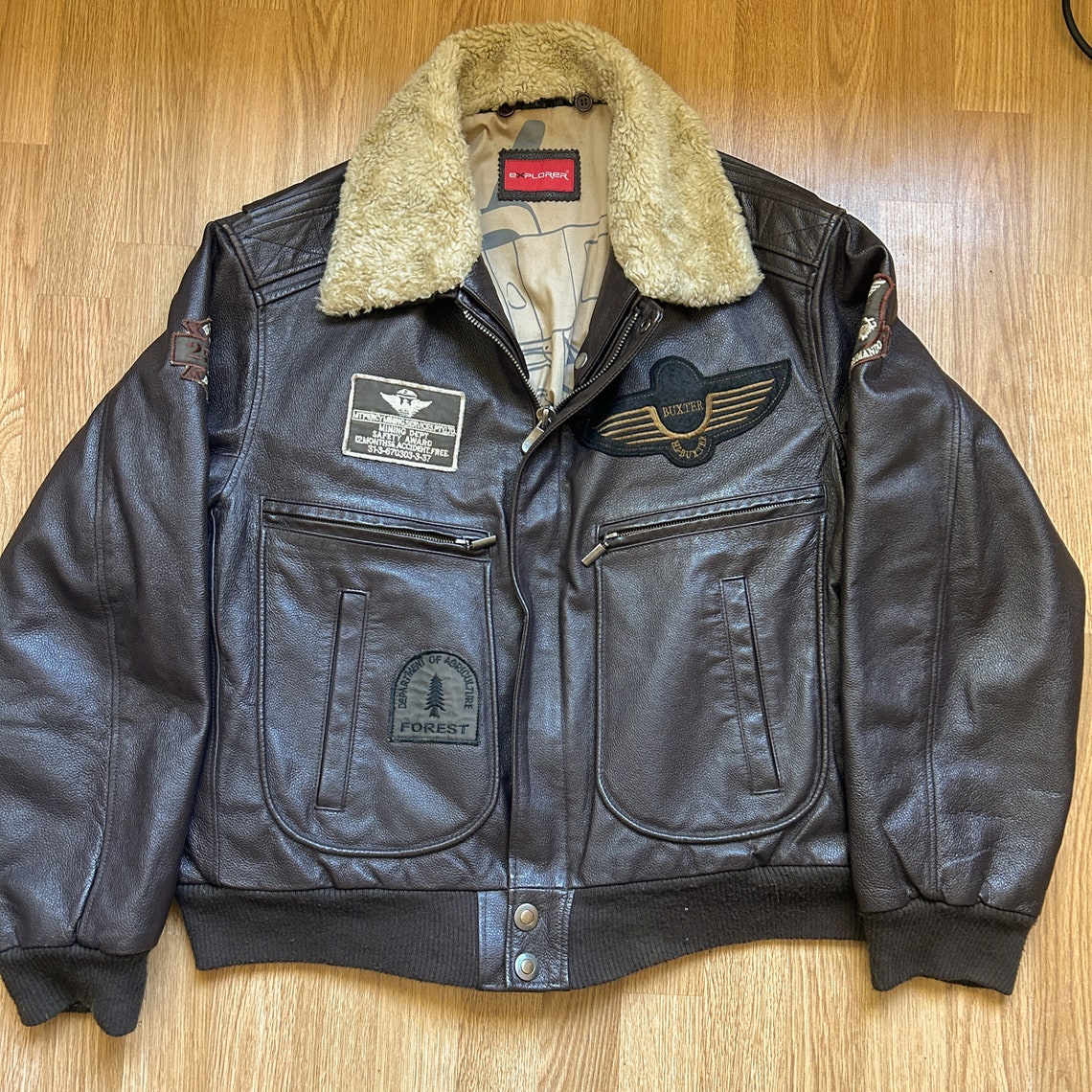 Genuine Leather Pilot Jacket - Etsy