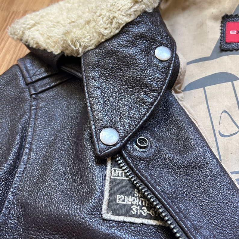 Genuine Leather Pilot Jacket - Etsy
