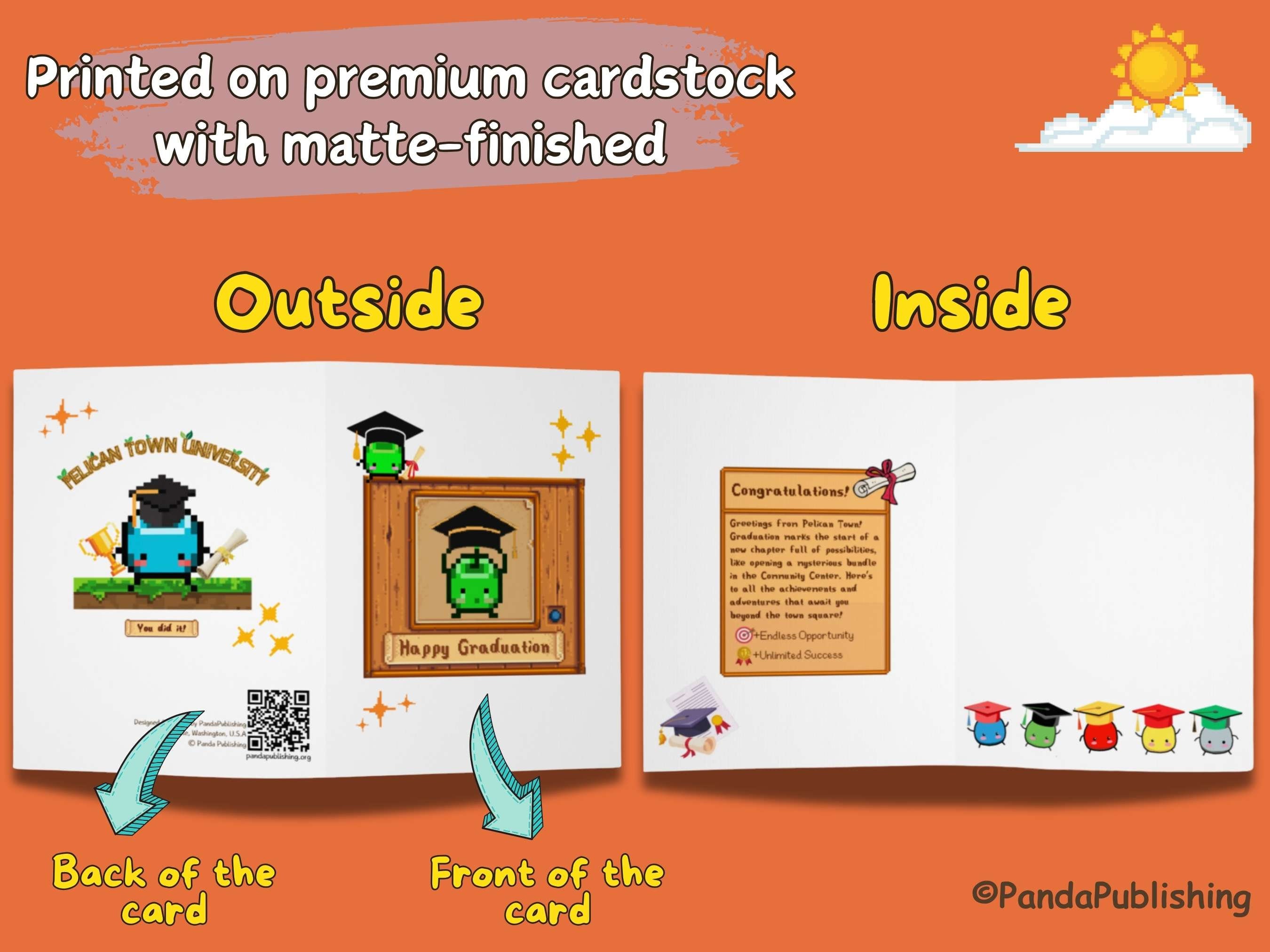 Stardew Valley Graduation Card Stardew Valley Graduation Gift, Stardew ...