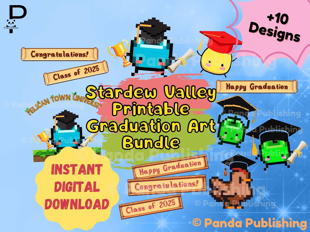 Stardew Valley Graduation Art Bundle: Junimo-Klasse von 2025 (Digitaler ...