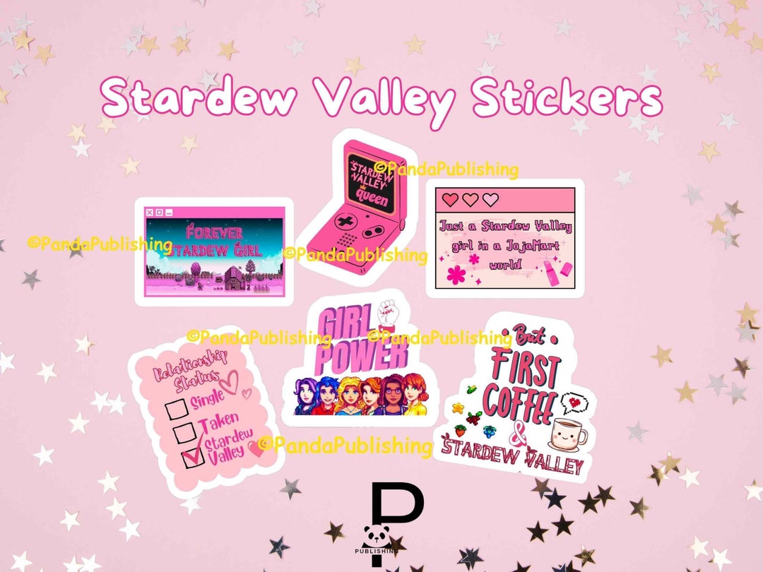 Stardew Valley Stickers Stardew Girl, Pack of 1 to 6 Stardew Gift for ...