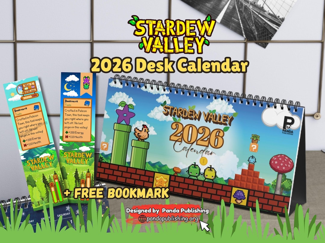2026 Stardew Valley Desk Calendar | Stardew Valley Gift Stationery ...