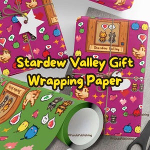 Stardew Valley Wrapping Paper | Stardew Valley Anniversary Gift Wrap ...