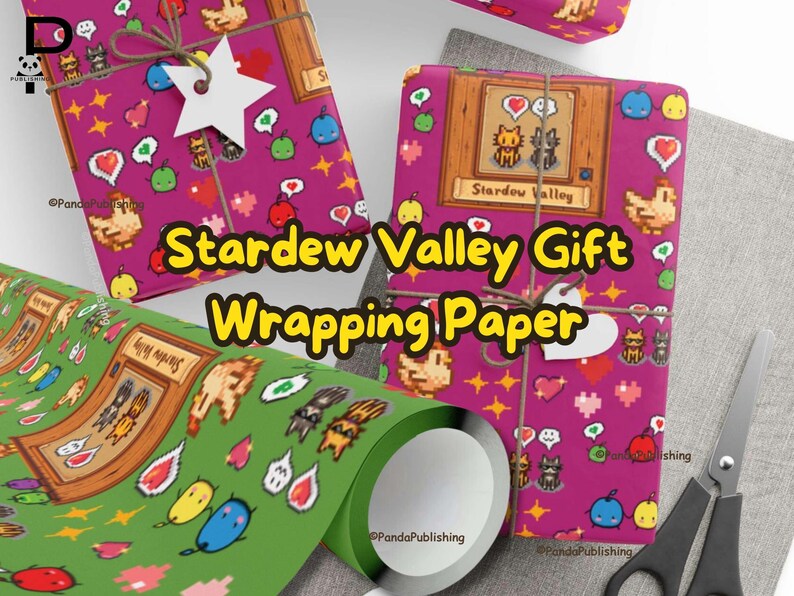 Stardew Valley Wrapping Paper | Stardew Valley Anniversary Gift Wrap ...