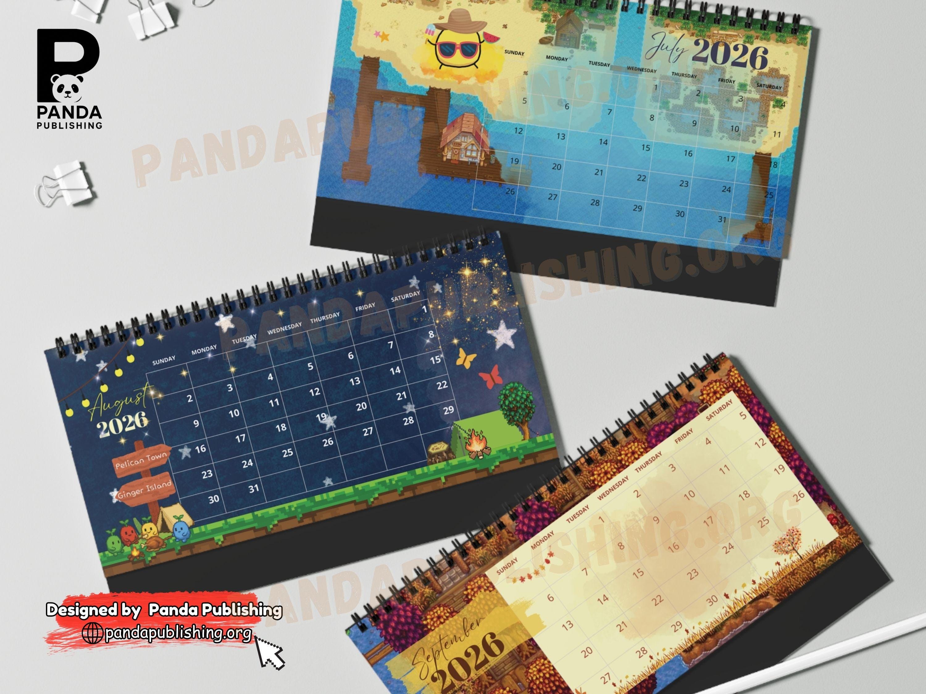 2026 Personalized Stardew Valley Desktop Calendar, Custom Yearly ...