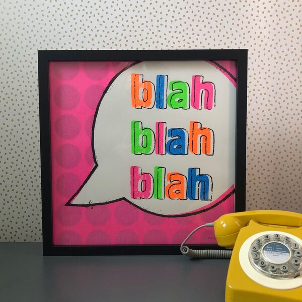 Neon Screen Print - Etsy