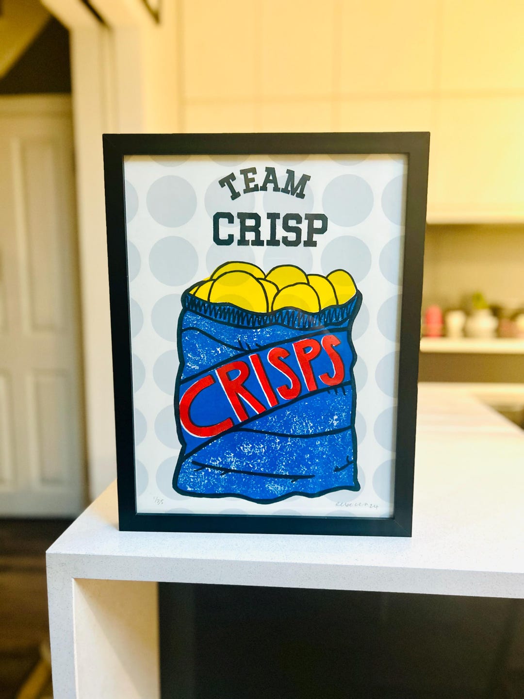 Team Crisp Screen Print: Limited Edition Foodie Wall Art (30x40cm) - Etsy