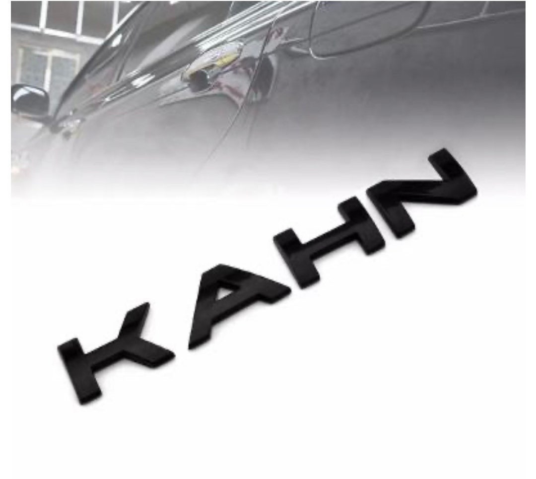 KAHN Design Black Edition Badge Emblem for Bonnet or Rear Boot Trunk ...