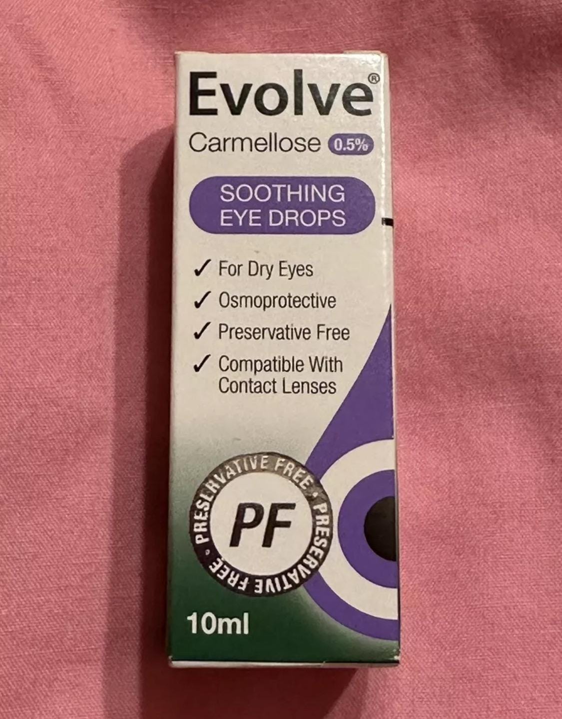 Evolve Dry Eye Drops, Preservative Free, Contact Lens Friendly (10ml ...