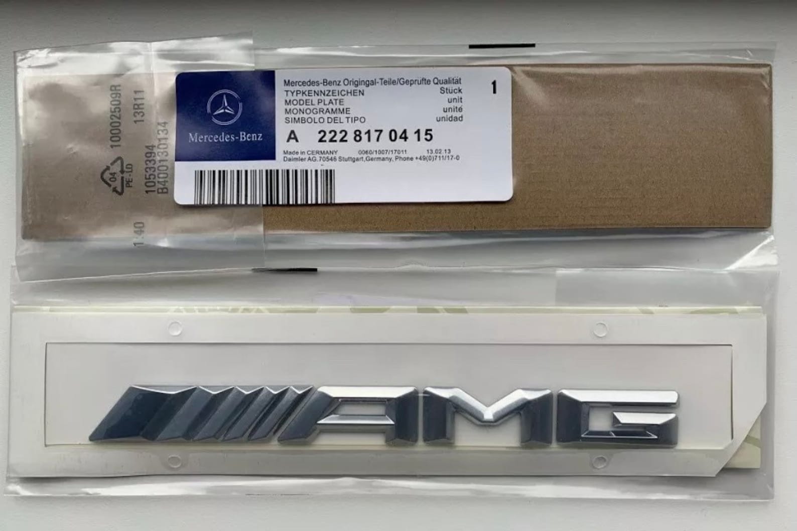 Genuine Mercedes AMG Badge for Rear Boot Trunk Tailgate for All A C E S ...