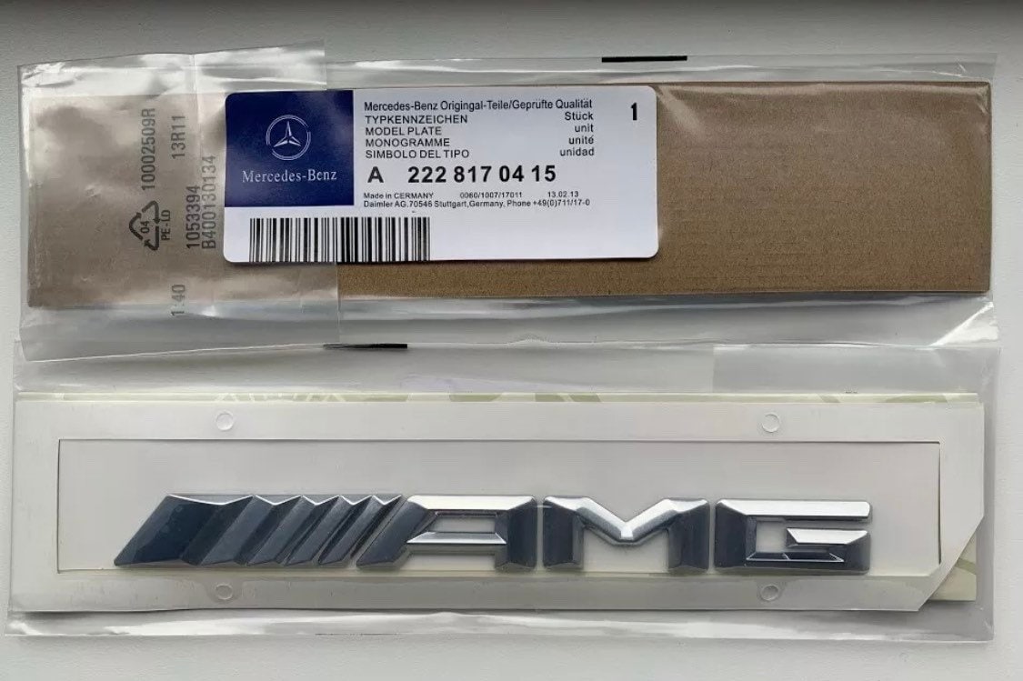 Genuine Mercedes AMG Badge for Rear Boot Trunk Tailgate for All A C E S ...