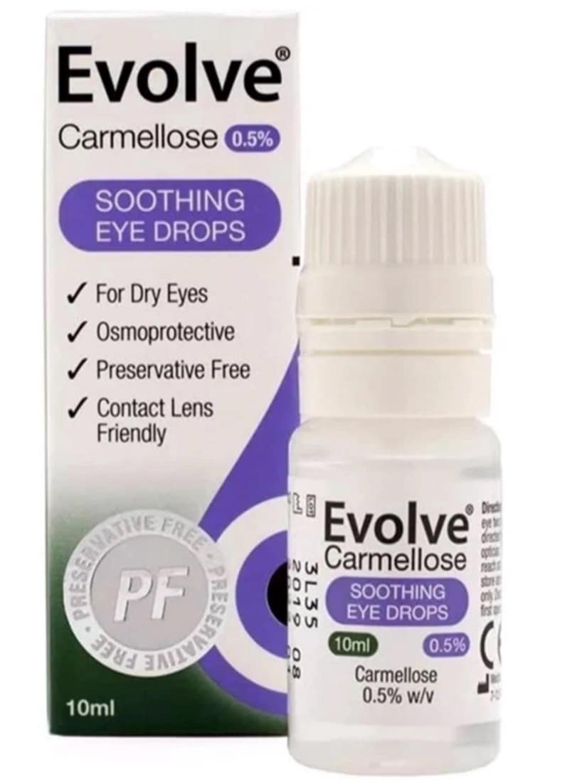 Evolve Dry Eye Drops, Preservative Free, Contact Lens Friendly (10ml ...