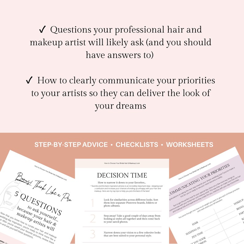 How to Choose Your Wedding Hair & Makeup Bridal Beauty Planner, Wedding ...