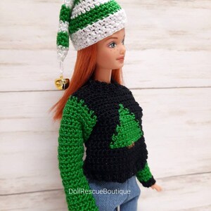 Crochet Ugly Christmas Sweater - Evergreen Tree - for 11.5" Fashion ...