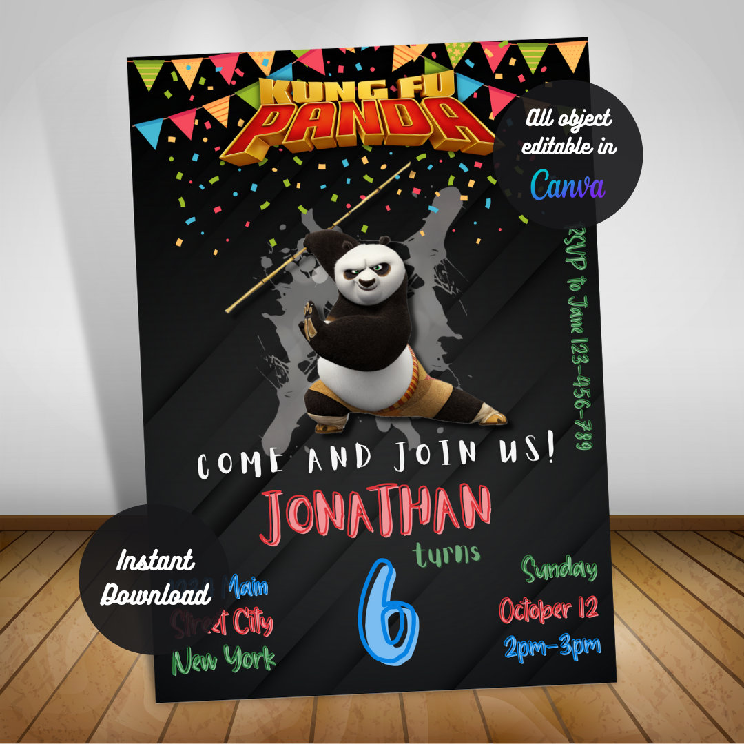 Kung Fu Panda Birthday Card