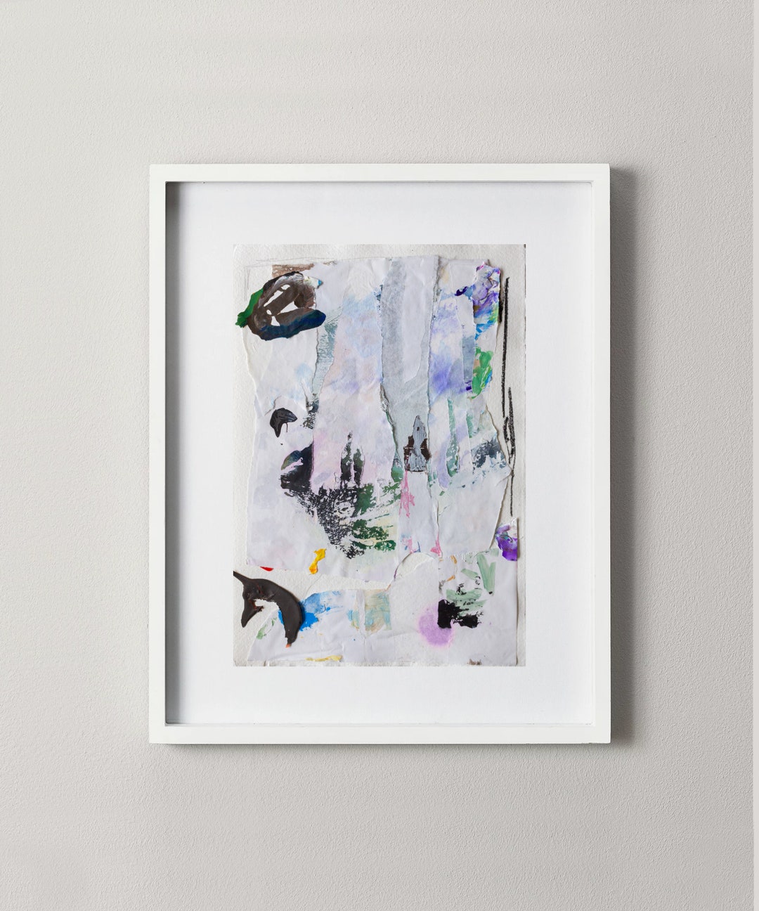 Abstract Nature-inspired Painting Textured Collage on Paper | Painting ...