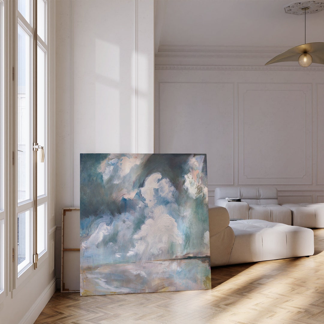 Large Original Abstract Landscape Painting on Canvas Textured Seascape ...