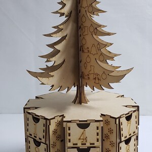 Spinning Christmas Tree Advent Calendar - Etsy UK